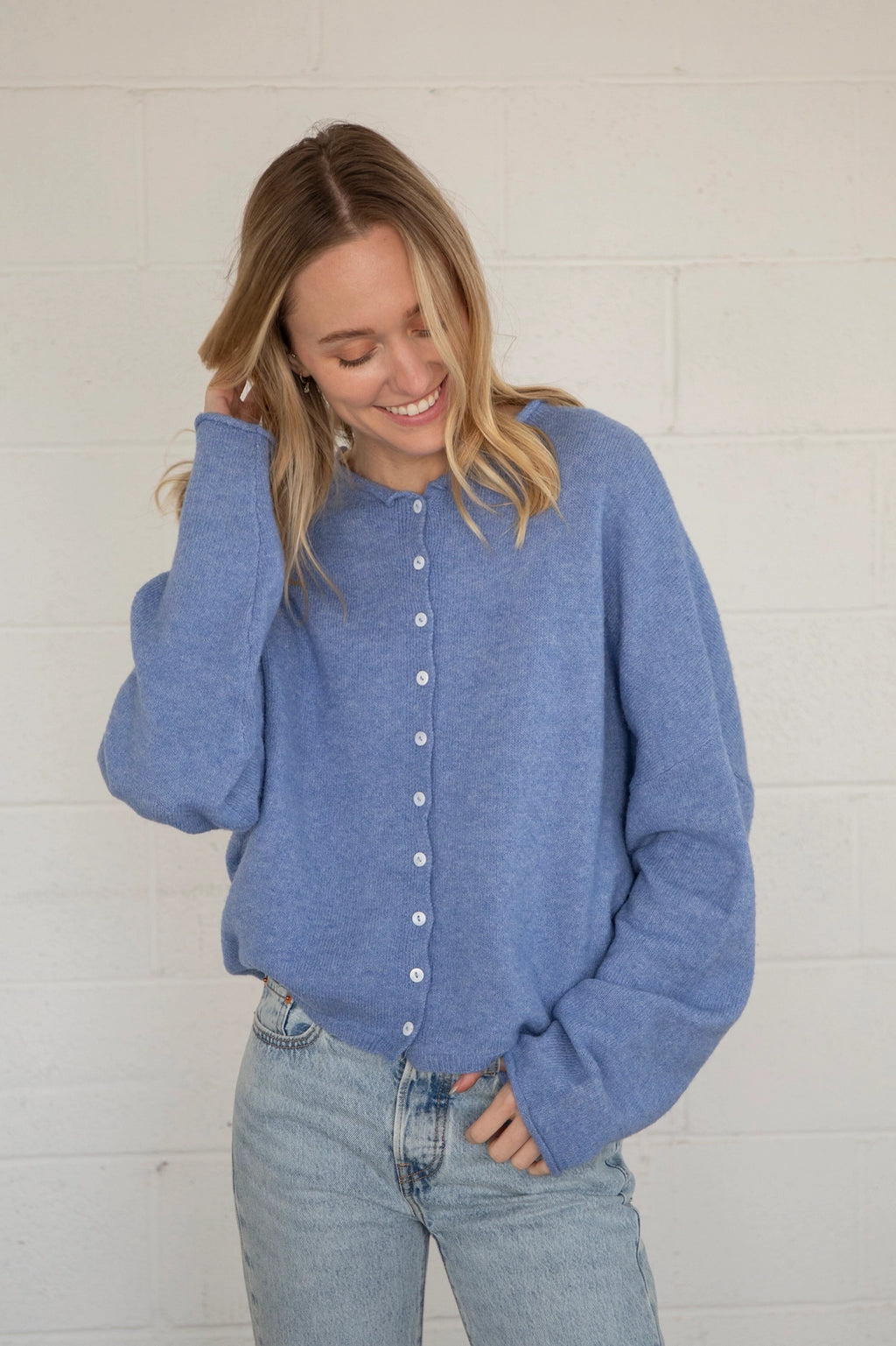 Hudson Cardigan | Dusty Blue – LU ELLA Boutique